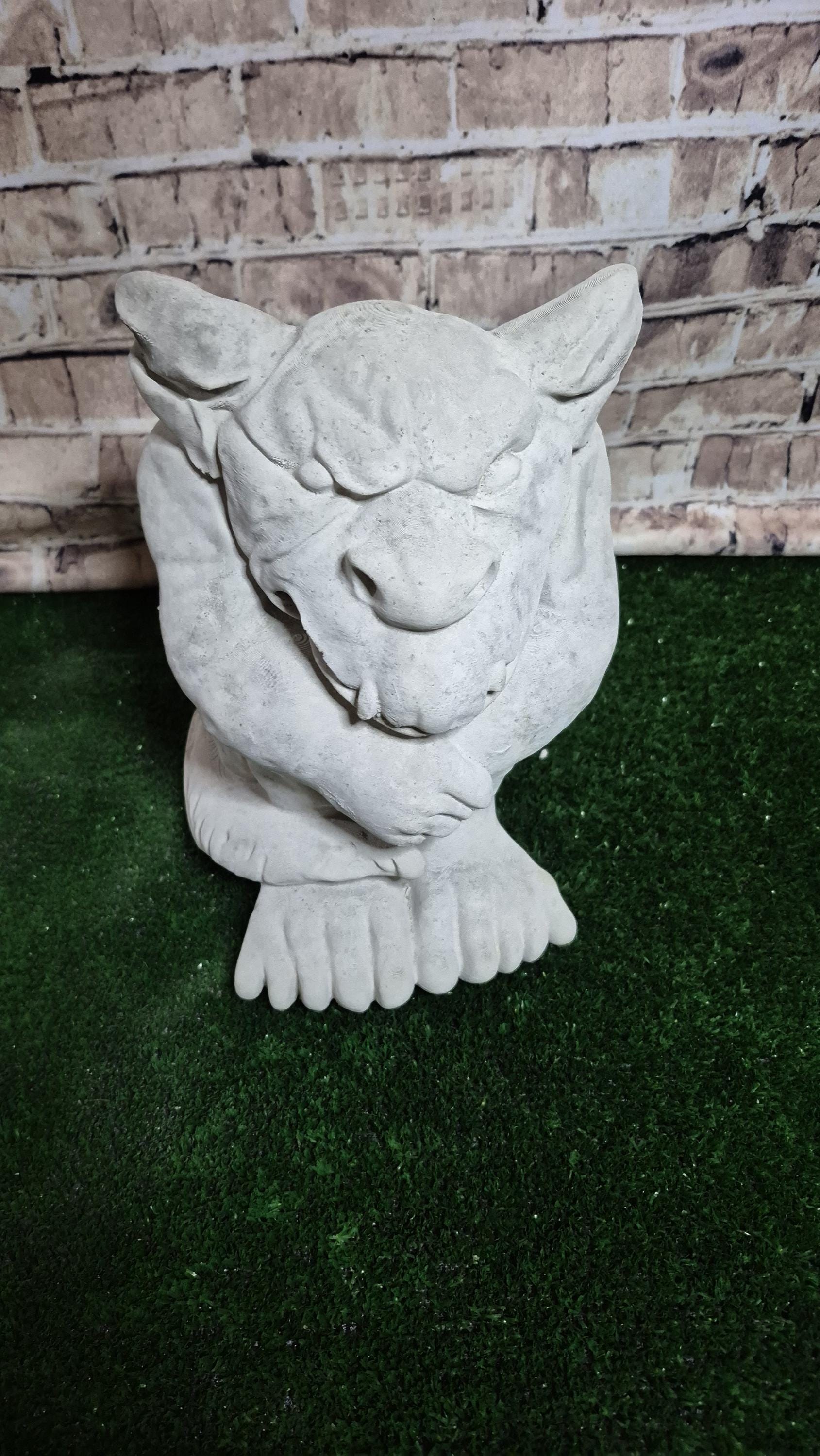 Gargoyle Concrete Statue 9 Inches Tall - Etsy