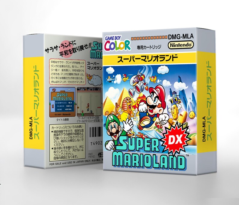 Super Mario Land 1 DX (game) Remake for GBC) / Gameboycolor / Rare Game ...