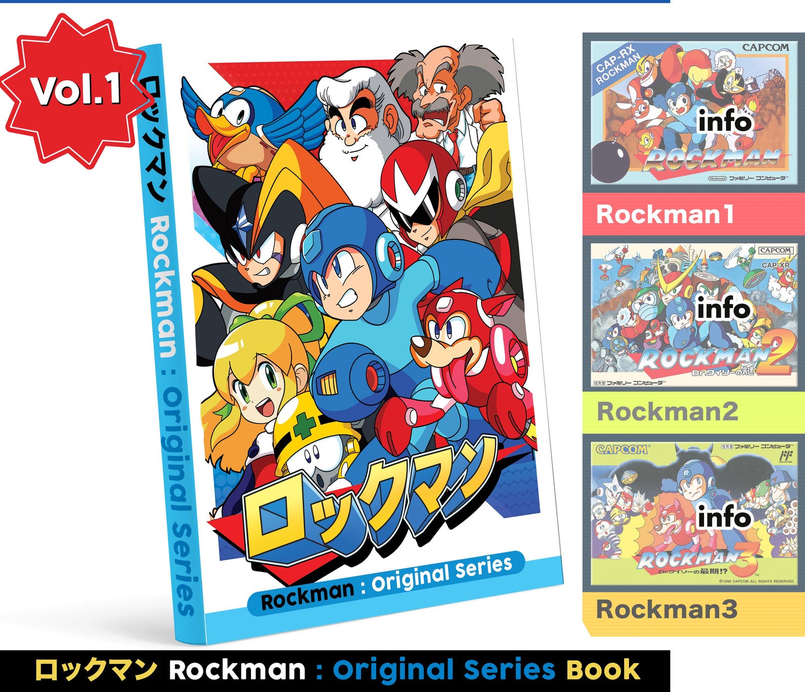 Rockman Original Series Vol.1 Encyclopedia Book Art Famicom Game ...