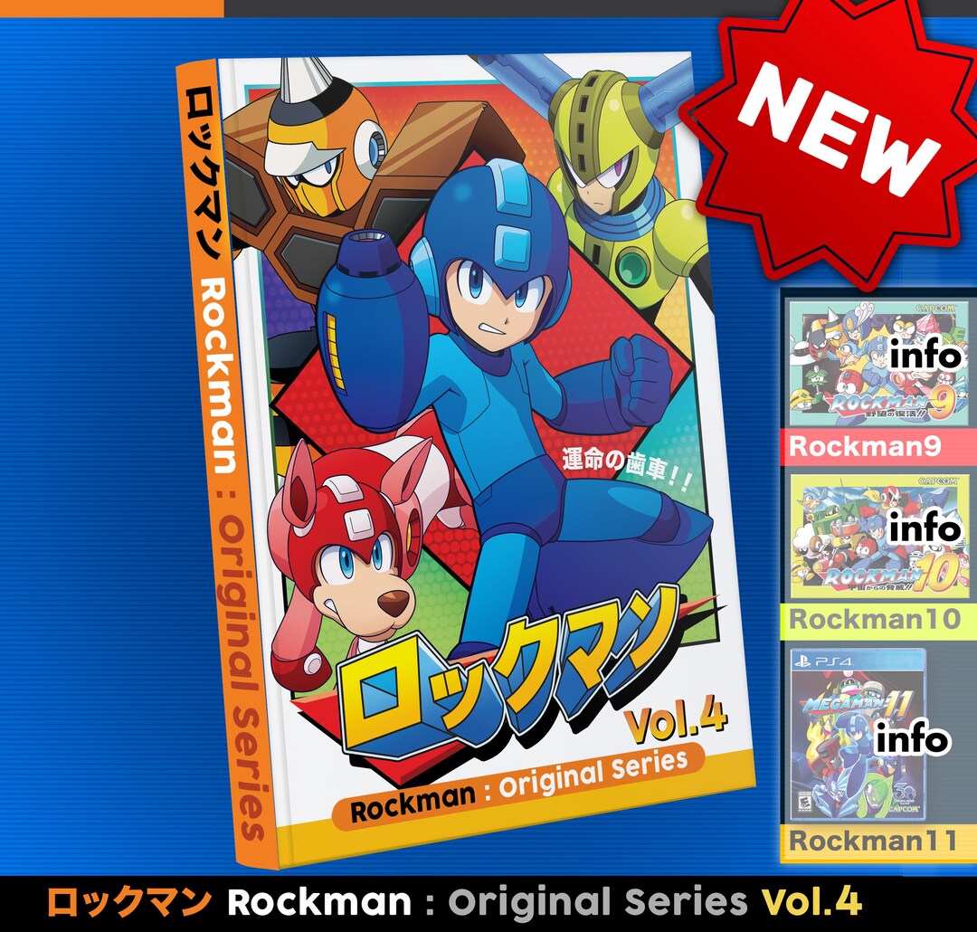 Rockman Original Series Vol.4 Encyclopedia Book Art MEGAMAN - Etsy