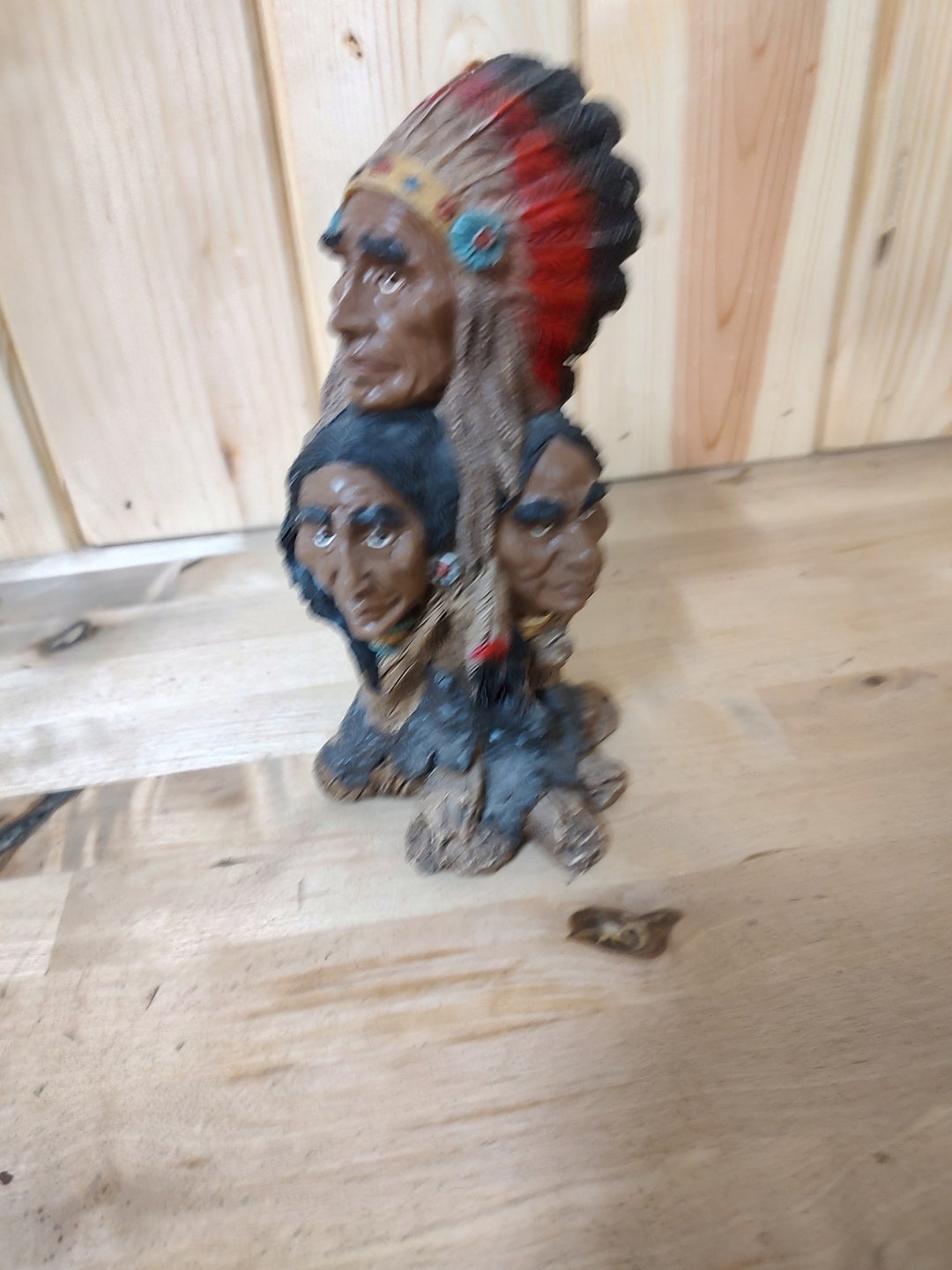 3 Face Native American Statue - Etsy