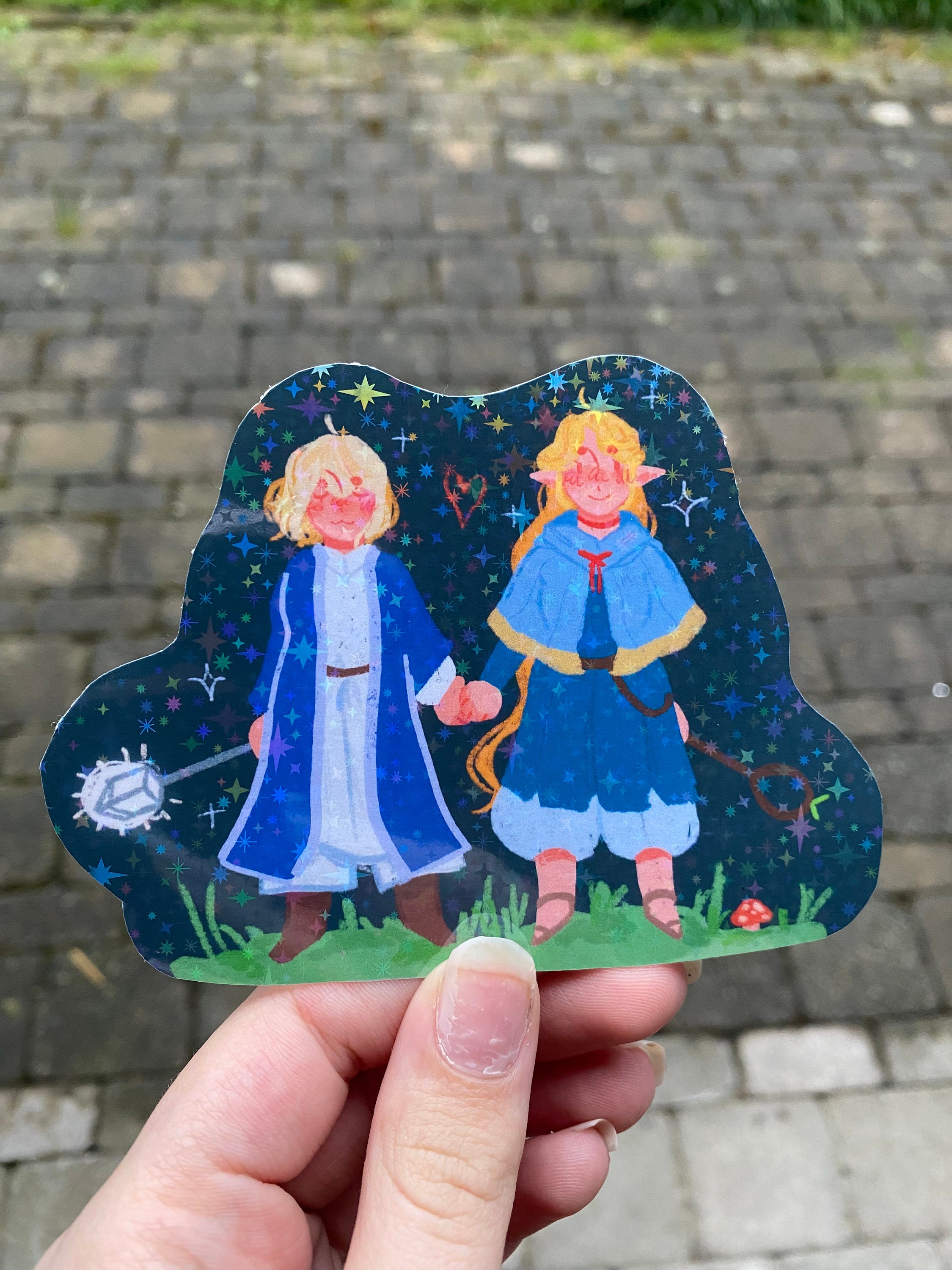 Dungeon Meshi Fallin X Marcille Holo Star Sticker - Etsy