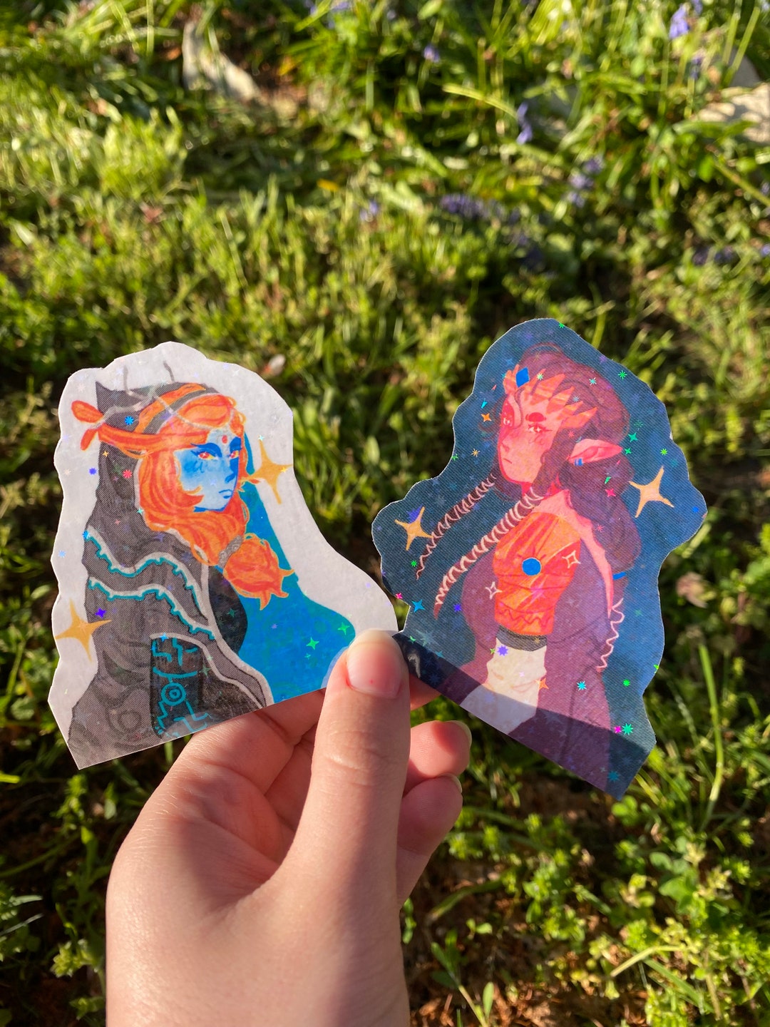 Twilight Princess Midna + Zelda Holo Star Stickers - Etsy