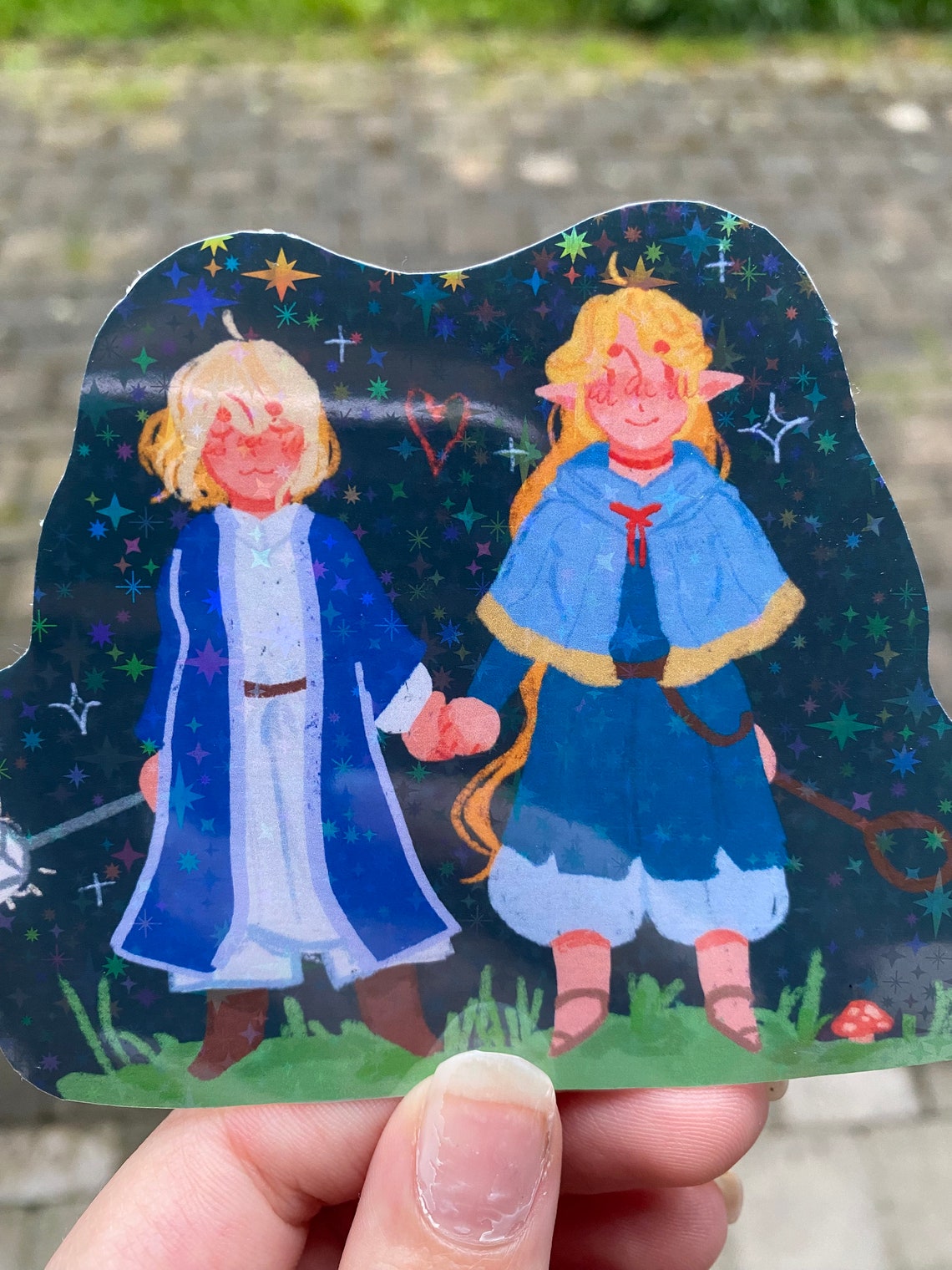 Dungeon Meshi Fallin X Marcille Holo Star Sticker - Etsy