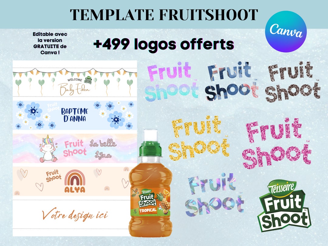 Template for Fruitshoot Packaging - Custom Template for Fruitshoot ...