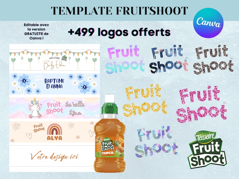 Template for Fruitshoot Packaging - Custom Template for Fruitshoot ...