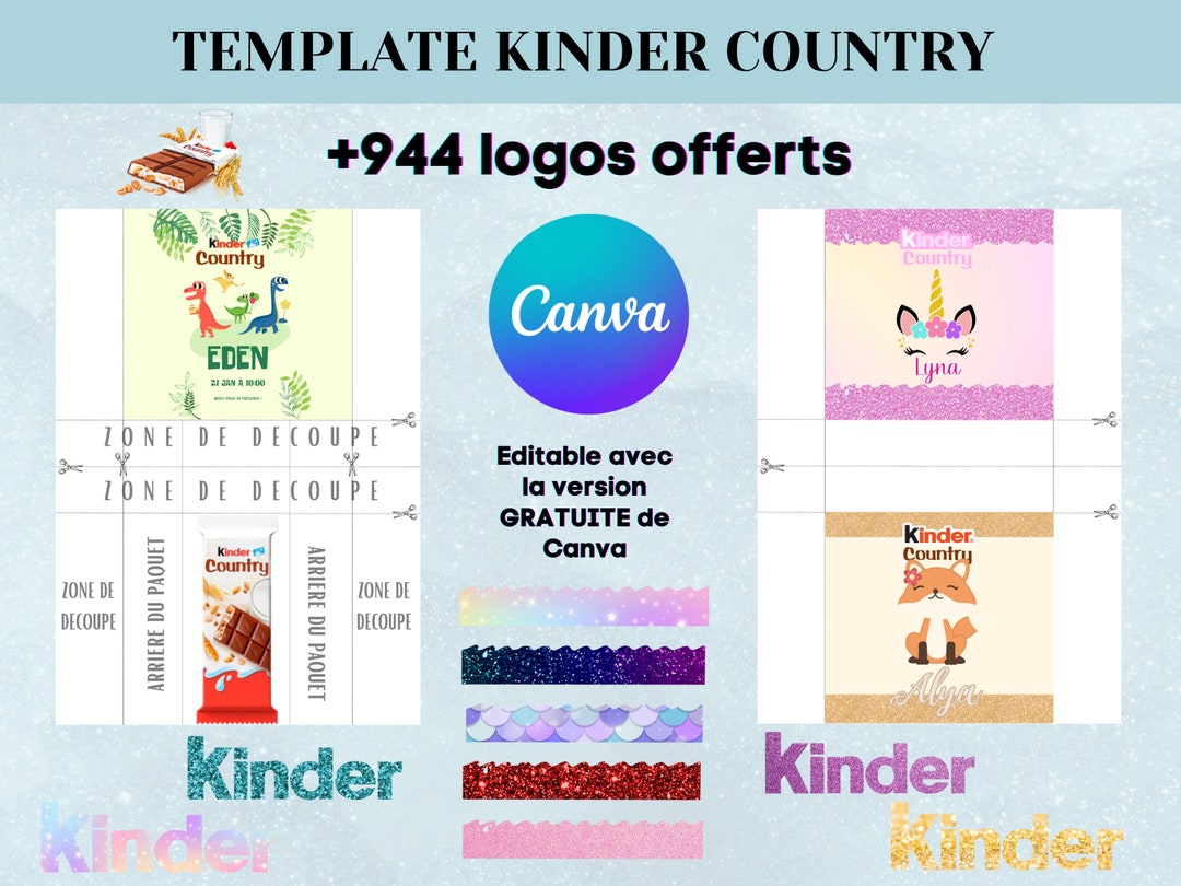 Template for Kinder Country Packaging - Personalized Template for ...