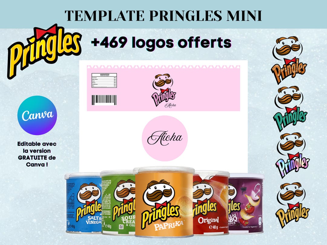 Pringles Template - Pringles Mini Packaging Template - Personalized ...