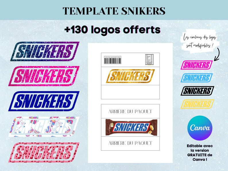 Snikers Packaging Template - Custom Chocolate Bar Template - Snikers ...