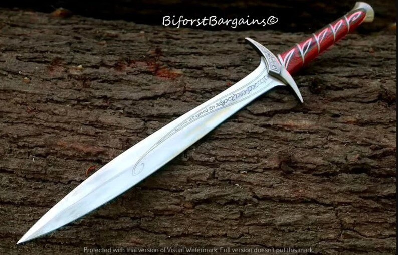 Handmade LOTR Sting Sword With Scabbard, Short Replica Frodo Viking Sword, Hobbit Movie Sword ...