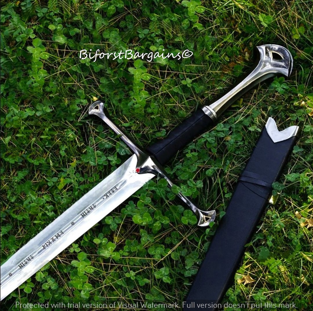 The Lords of Ring King Aragorn Replica Sword Anduril Sword Flame of the ...