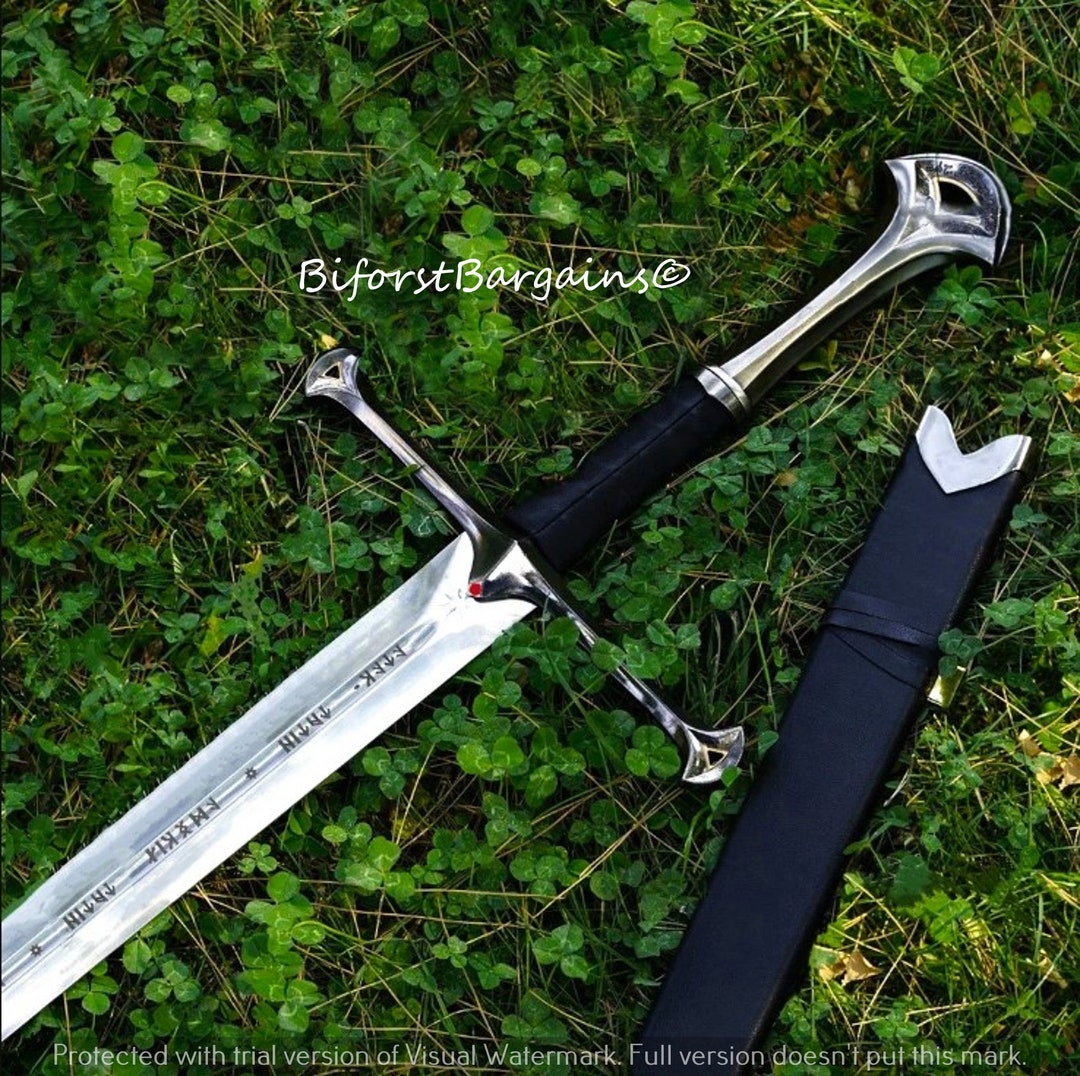 Anduril Sword Replica, Hand-forged Gift for Fantasy Lovers, LOTR ...