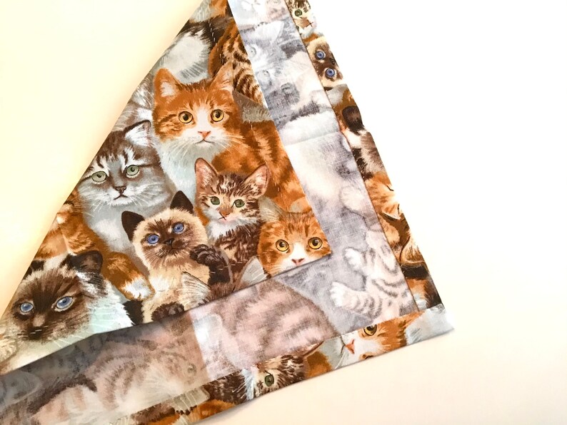 Cats Kittens Fabric Cocktail Napkins, Eco Friendly 100% Cotton Napkins ...