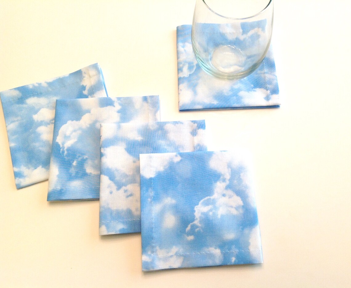 Cloth Cocktail Napkins Beverage Napkins Eco Friendly 100% | Etsy