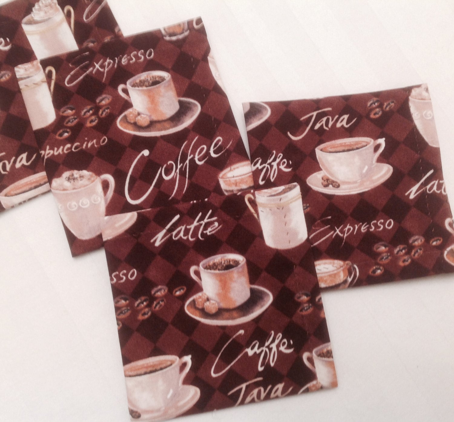 Cloth Beverage Napkins Coffee Latte Cappuccino Eco Friendly Cotton ...