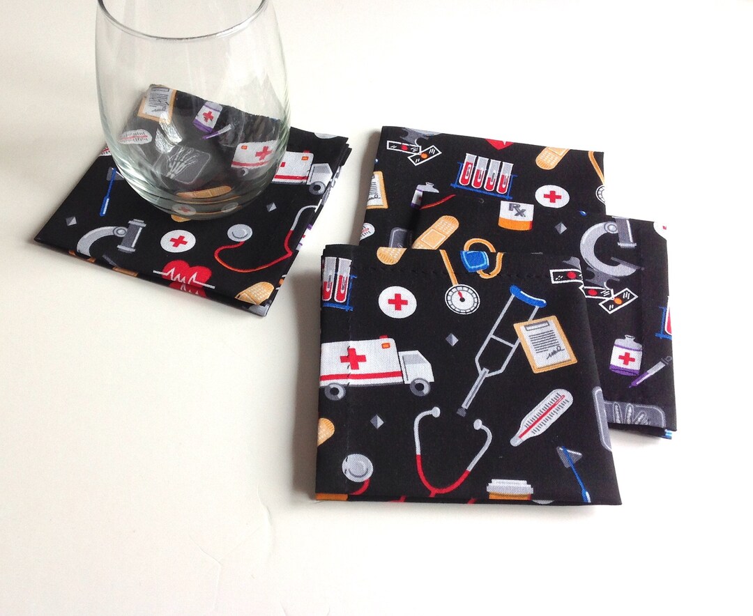 Cloth Cocktail Napkins, for Nurses, Med Techs, Healthcare Professionals ...