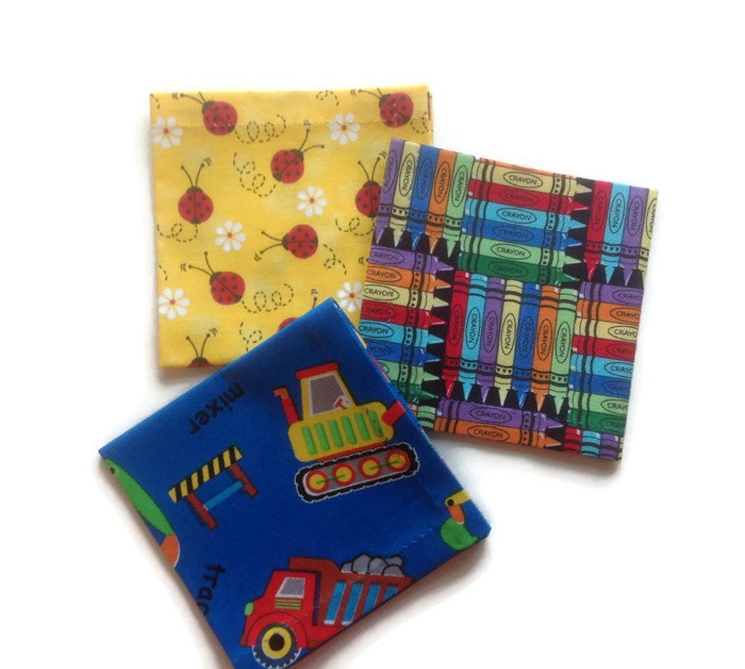 Children's Cloth Lunch Napkins Kid's Party Napkins Eco Friendly Cotton ...