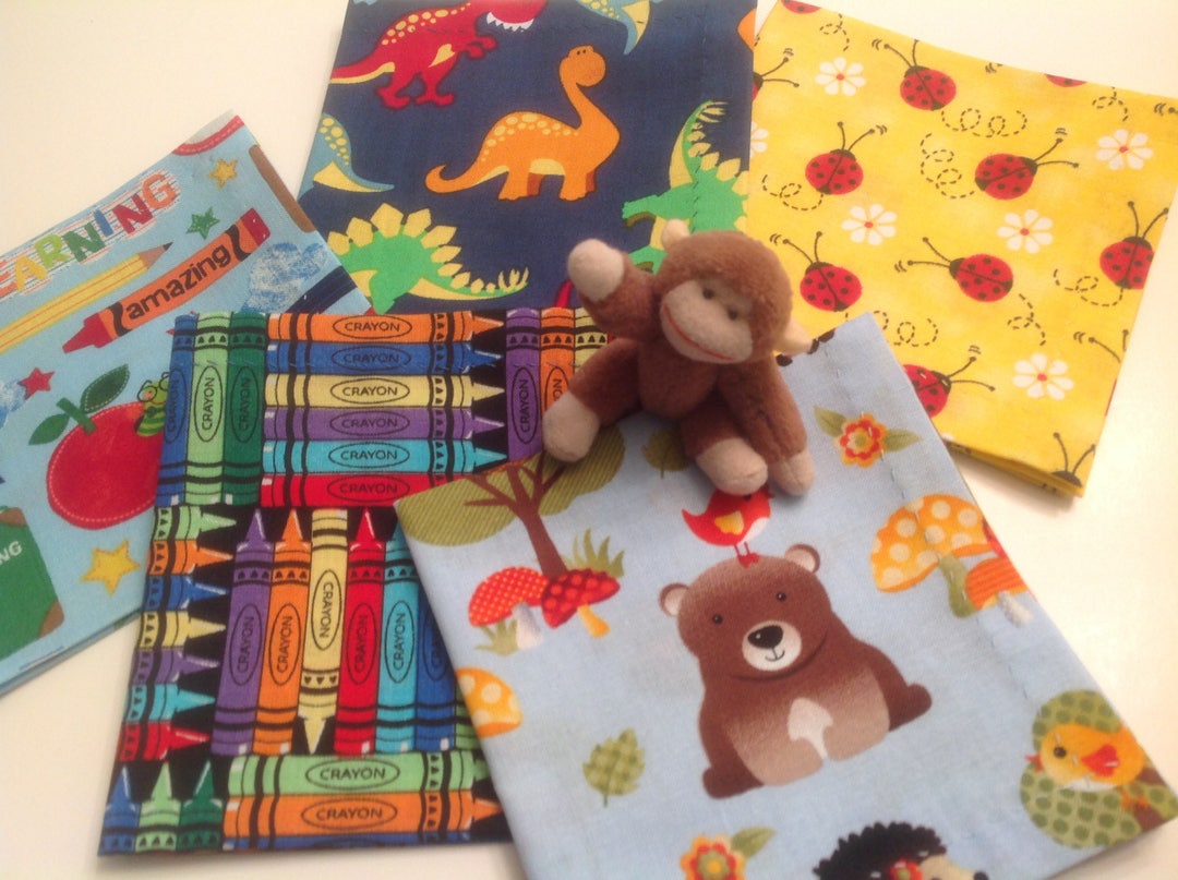 Children's Cloth Lunch Napkins Kid's Party Napkins Eco Friendly Cotton ...