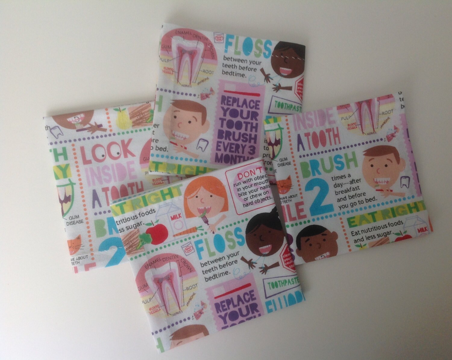 Children's Cotton Fabric Napkins Kid's Napkins Eco Friendly Cotton Kids ...