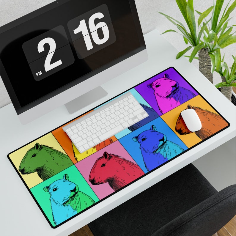 Capybara Large Deskmat Mouse Pad, Colorful Large Mousepad Desk Mat ...