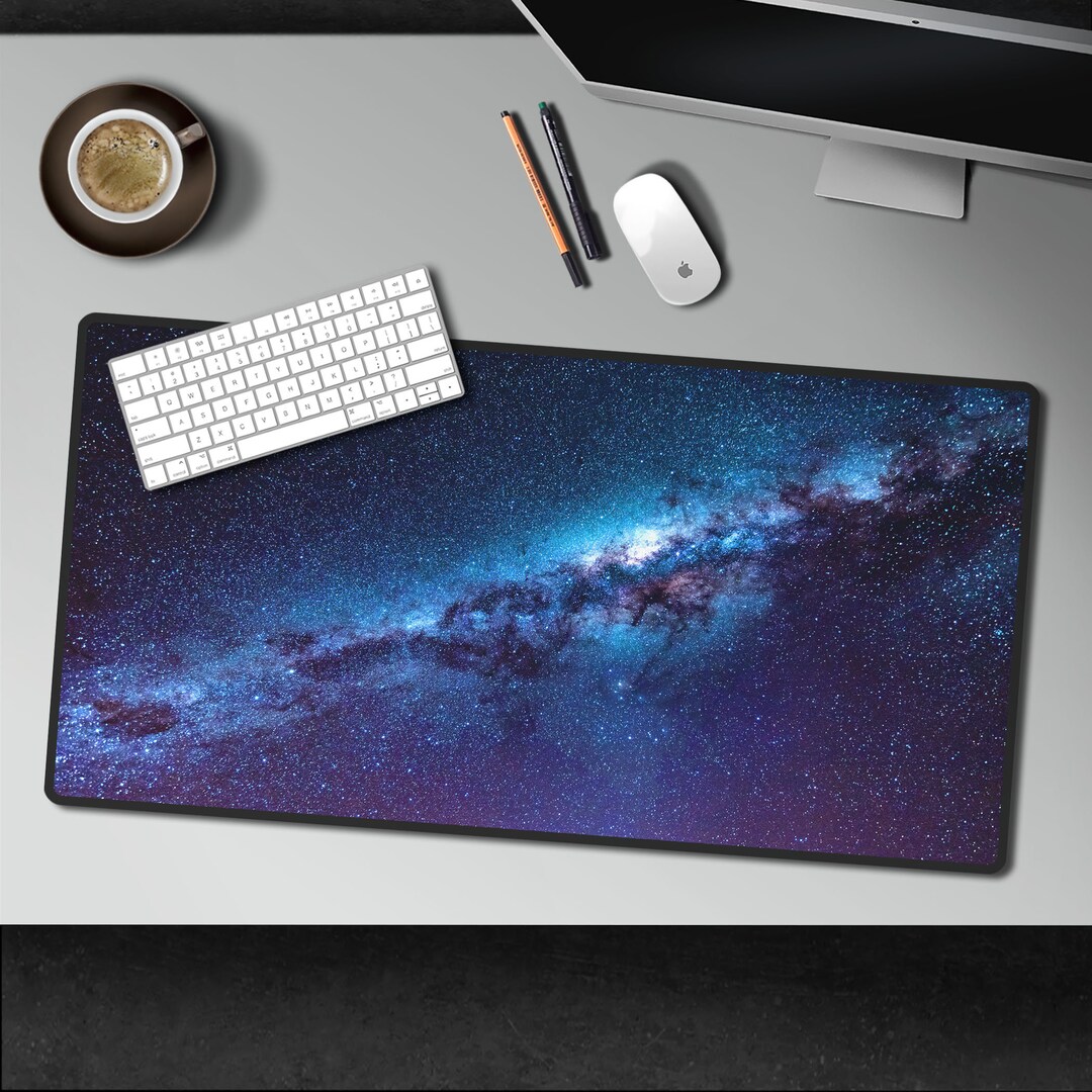 Large Gaming Mouse Pad Space Deskmat, Milky Way Galaxy Mousepad Desk ...