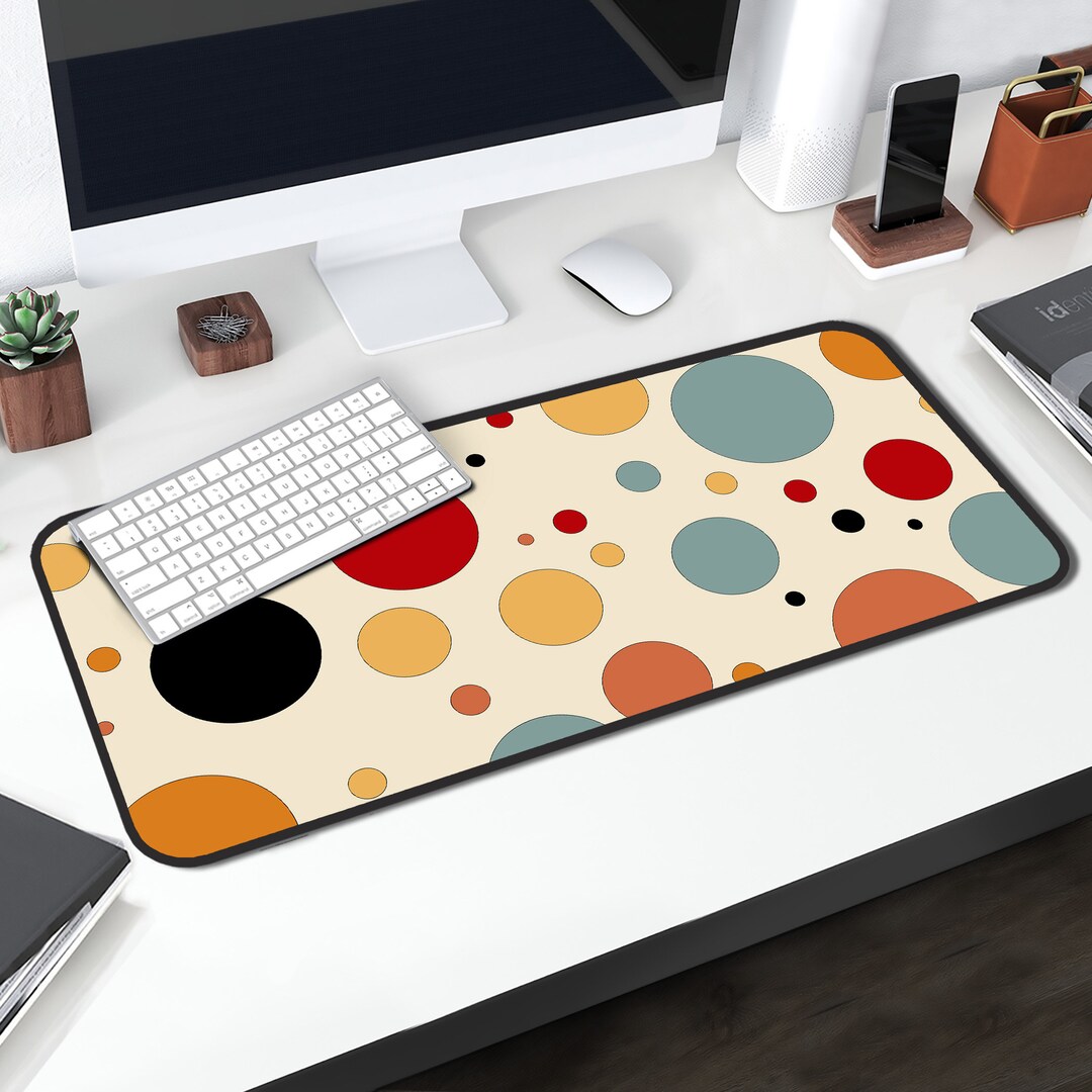 Polka Dot Large Deskmat Mouse Pad Abstract Mousepad Desk Mat, Large ...