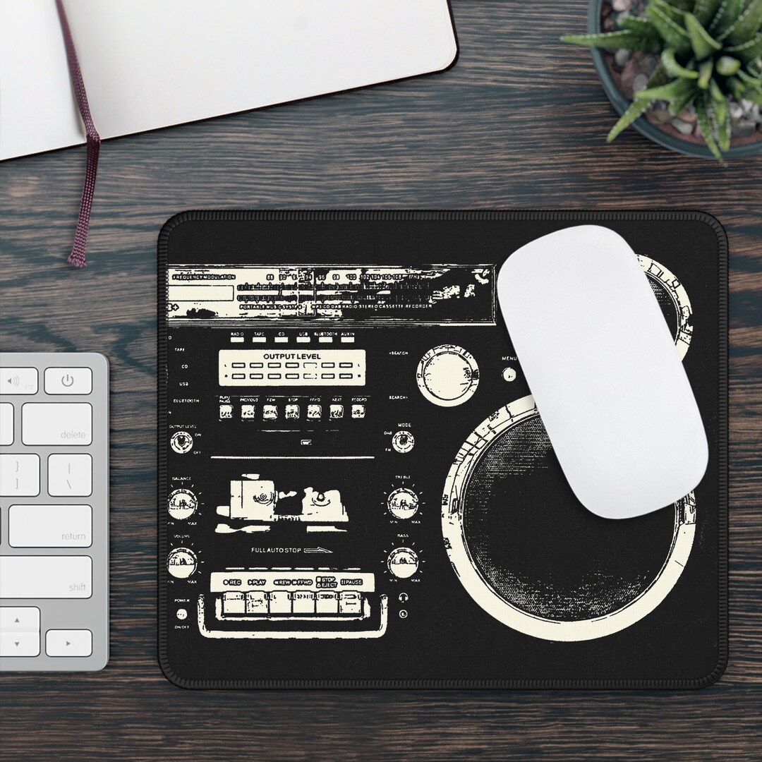 Music Deskmat Mouse Pad, Retro Mousepad, Boombox Desk Mat, Gaming Mouse ...
