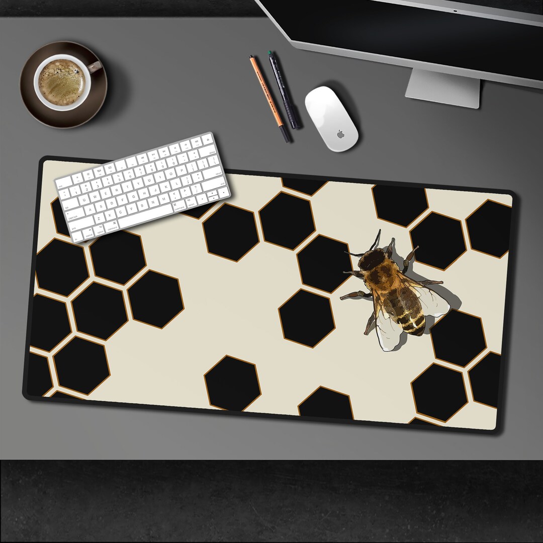 Bee Desk Mat Mouse Pad, Deskmat College Dorm Decor, Desk Pad Maximalist ...