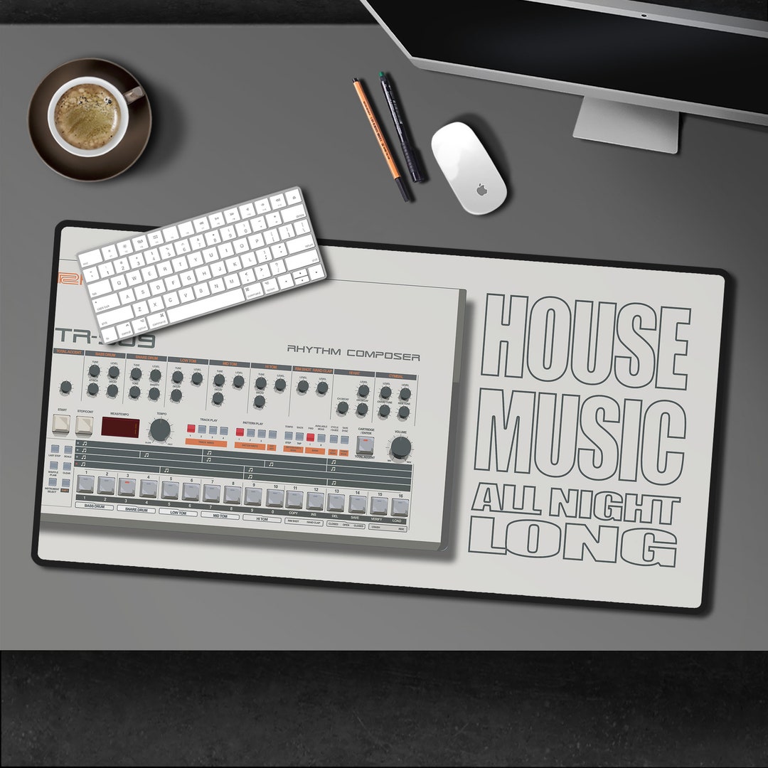 Music Mouse Pad Music Producer Deskmat, House Music Lover Mousepad Desk ...