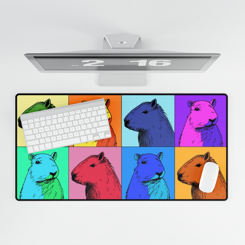 Capybara Large Deskmat Mouse Pad, Colorful Large Mousepad Desk Mat ...