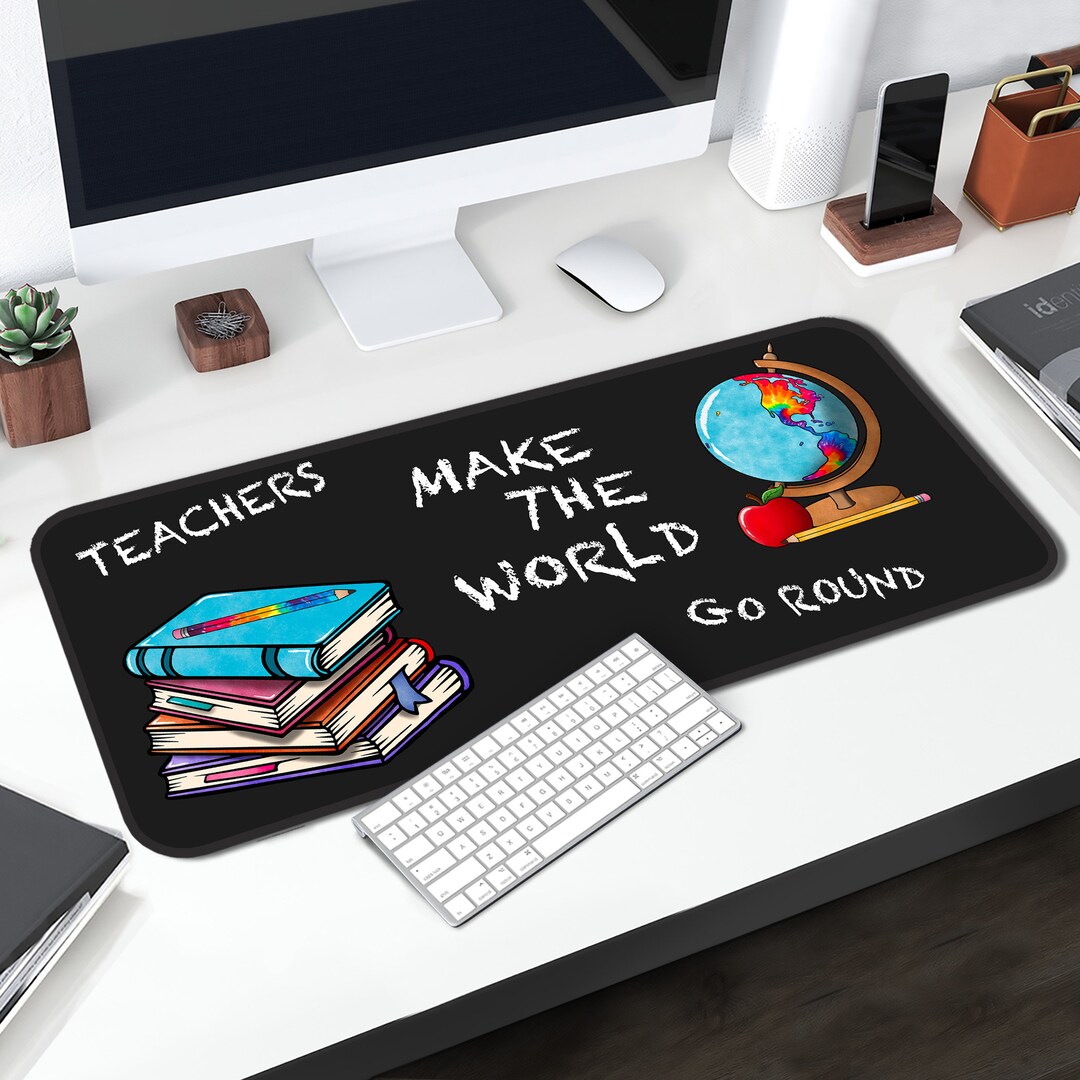 Teacher Deskmat Mouse Pad School Desk Mat Mousepad, Teacher Desk ...