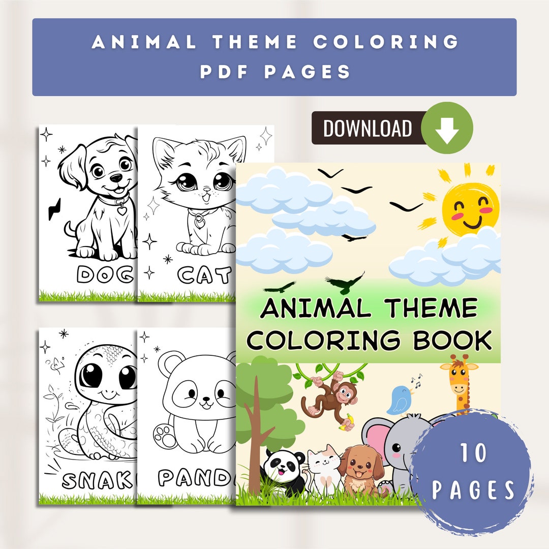 Animal Coloring Pages for Kids, Toddler Activities, Preschool ...
