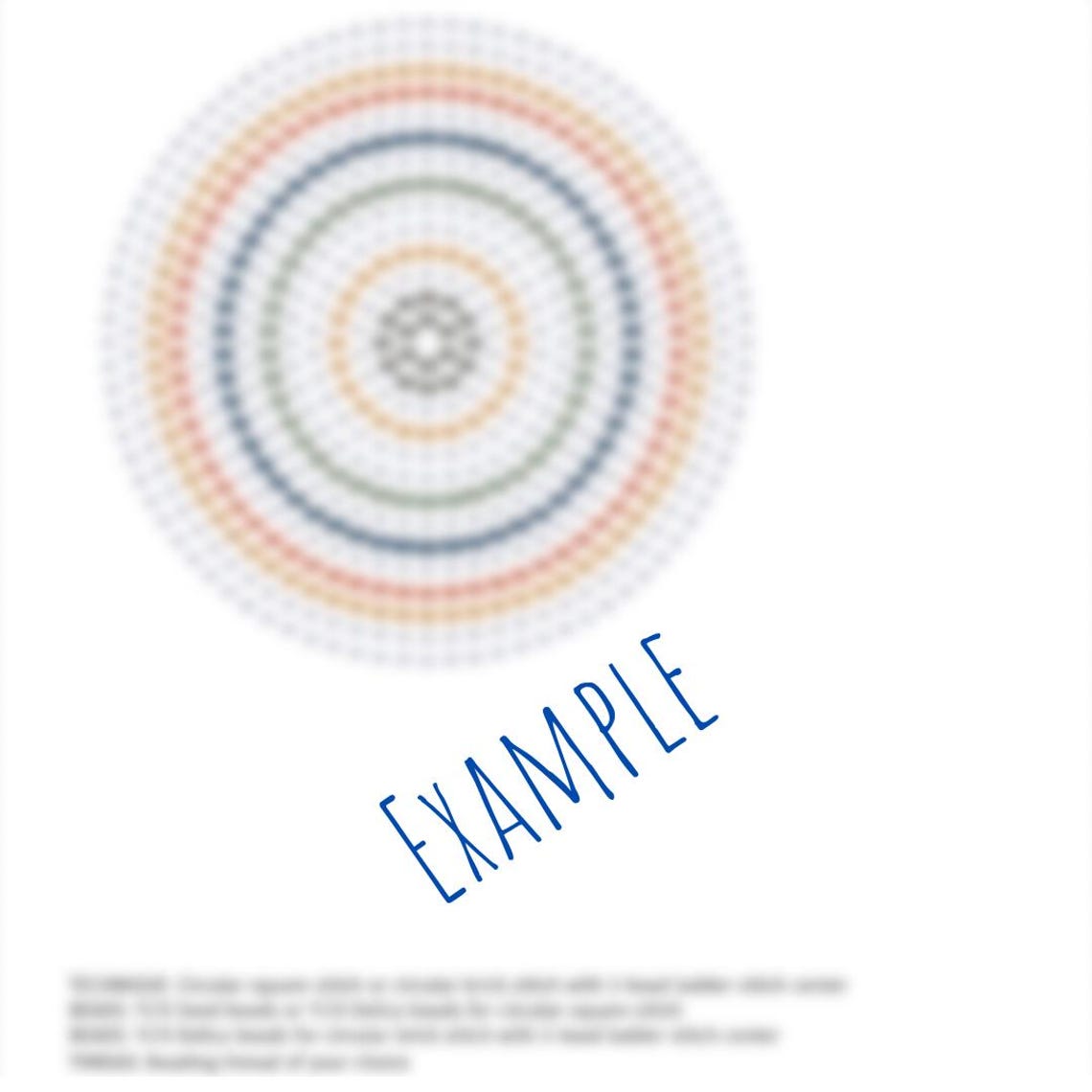 Beading Pattern Seed Bead Earring Pattern Circular Square Stitch ...