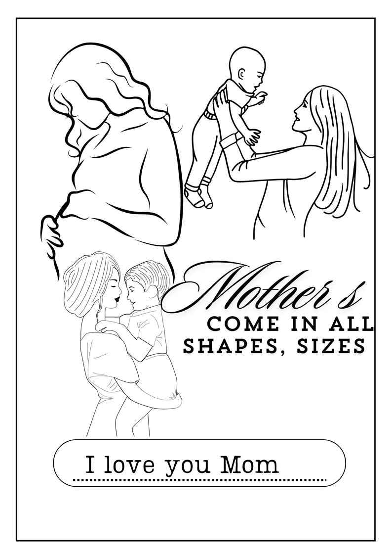 Mothers Day Coloring Book - Etsy