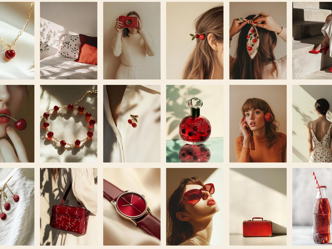Cherry Aesthetic Stock Photos Cherry Fashion Photos Cherry Themed ...