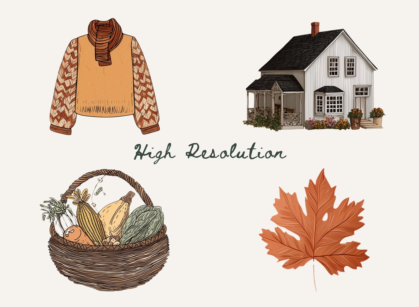 Fall Clipart Bundle MRR PLR Clipart Autumn Bundle Fall Sublimation ...