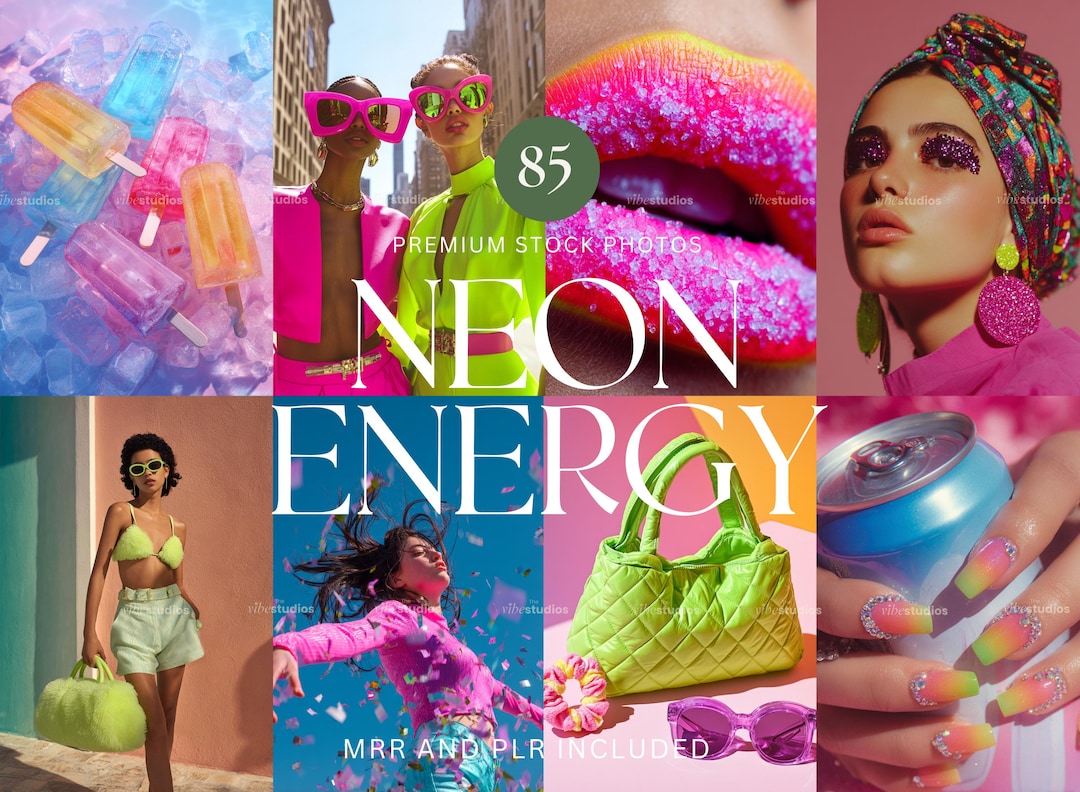 Y2k Stock Photos Neon Aesthetic Photos Gen Z Aesthetic Photos MRR PLR ...