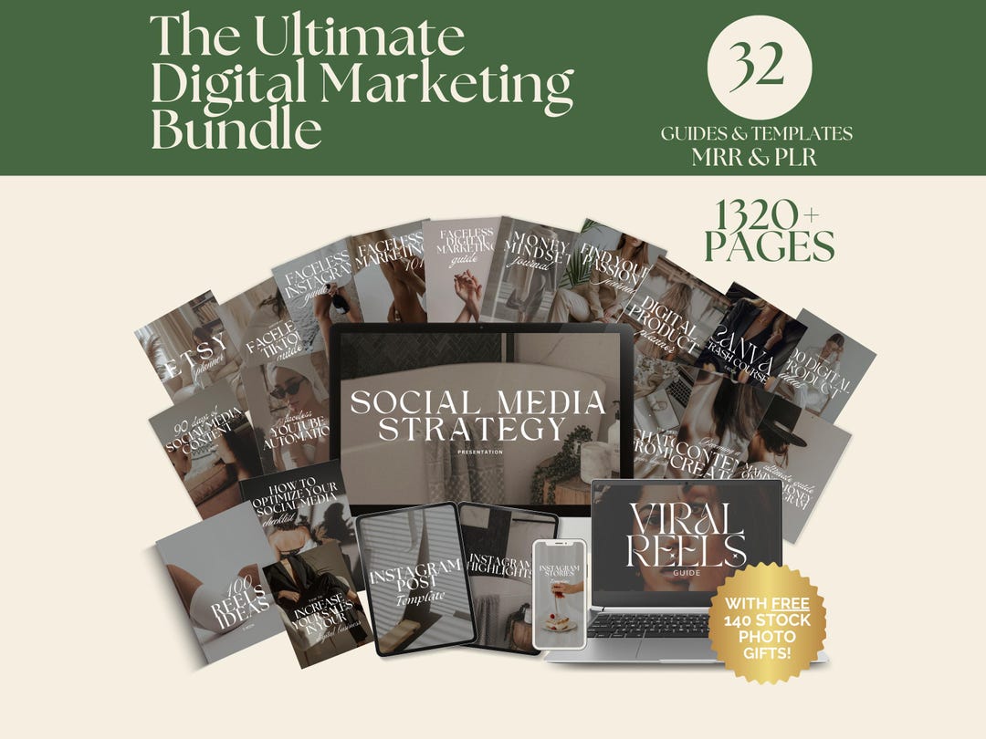Digital Marketing Bundle Guides Templates Mrr Plr Bundle Guides ...