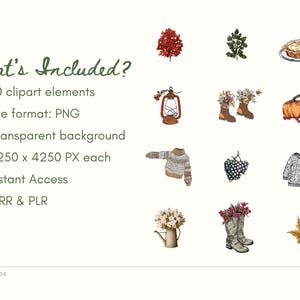 Fall Clipart Bundle MRR PLR Clipart Autumn Bundle Fall Sublimation ...