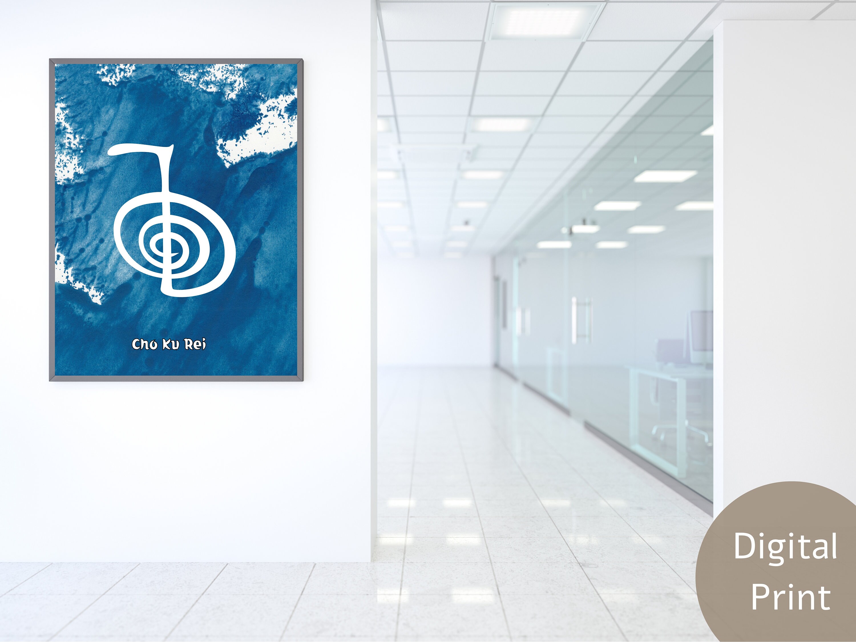 Printable Usui Reiki Power Symbol and Mantra Cho Ku Rei, Digital Wall ...