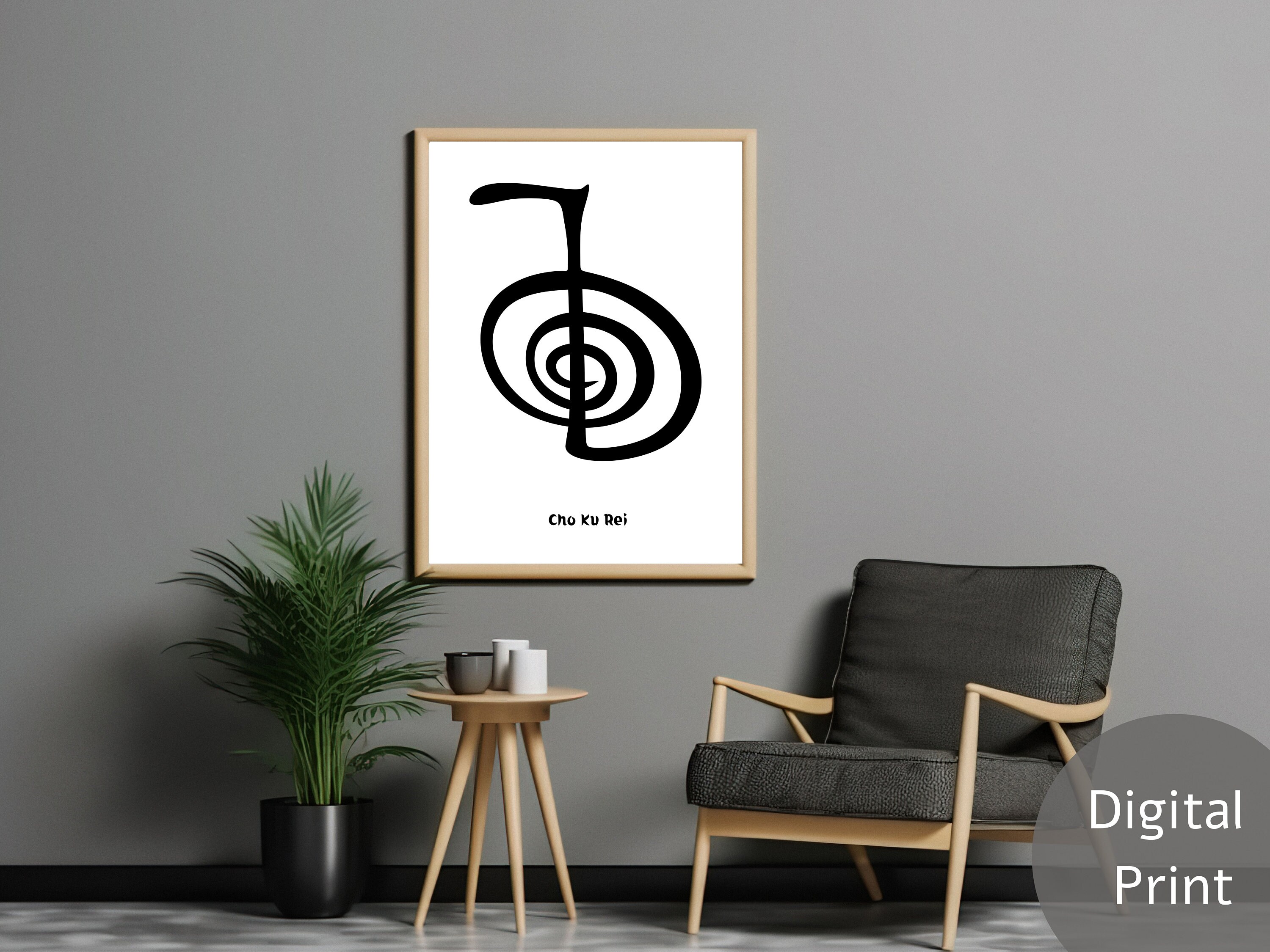 Printable Usui Reiki Cho Ku Rei Power Symbol, Black and White Reiki ...