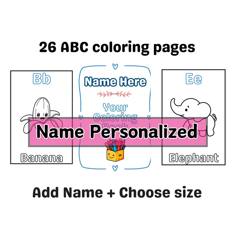 Name Personalized Coloring Pages, Made to Order Printable Alphabet ...