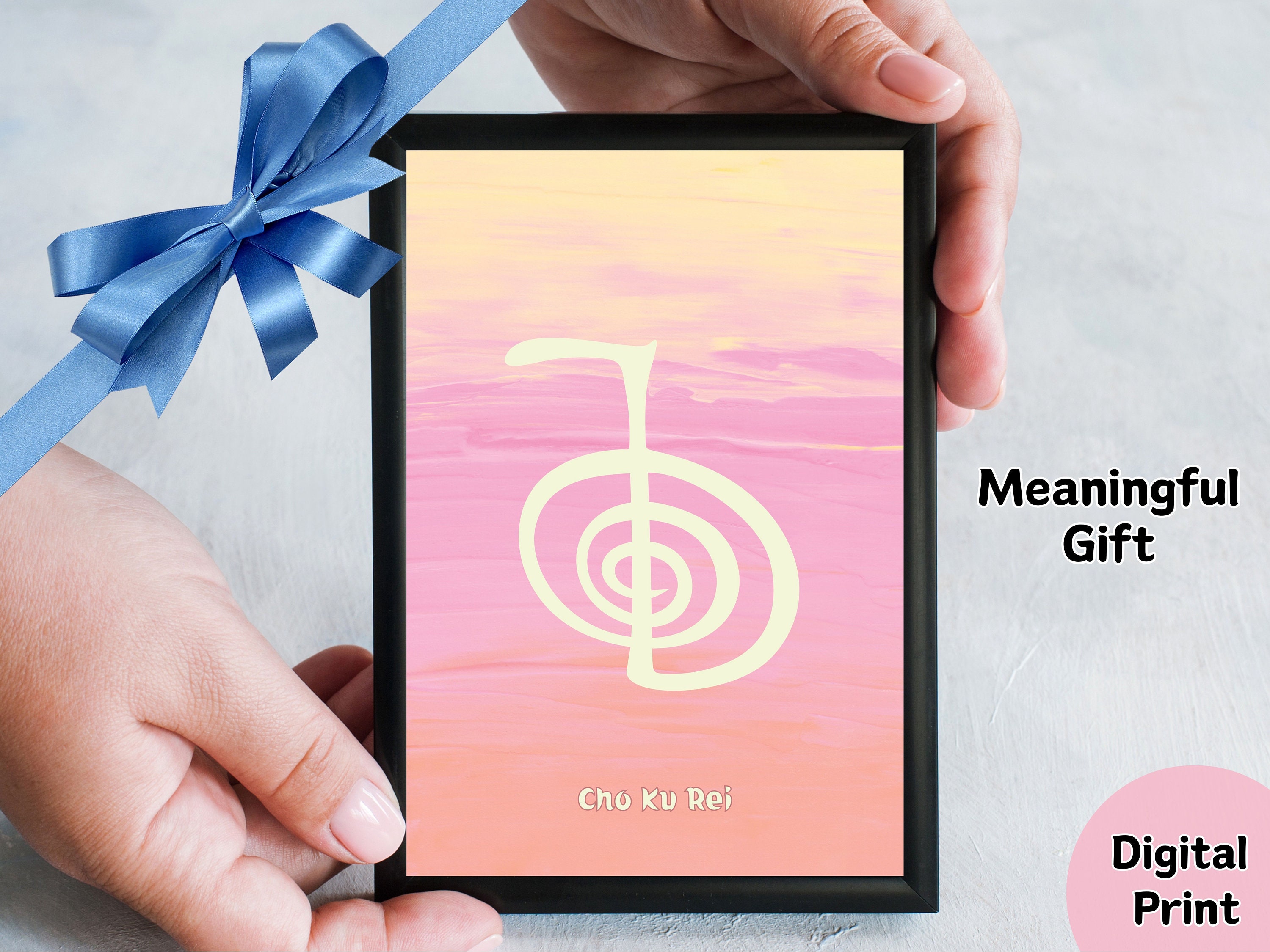 Printable Usui Reiki Cho Ku Rei Power Symbol, Pastel Background Wall ...