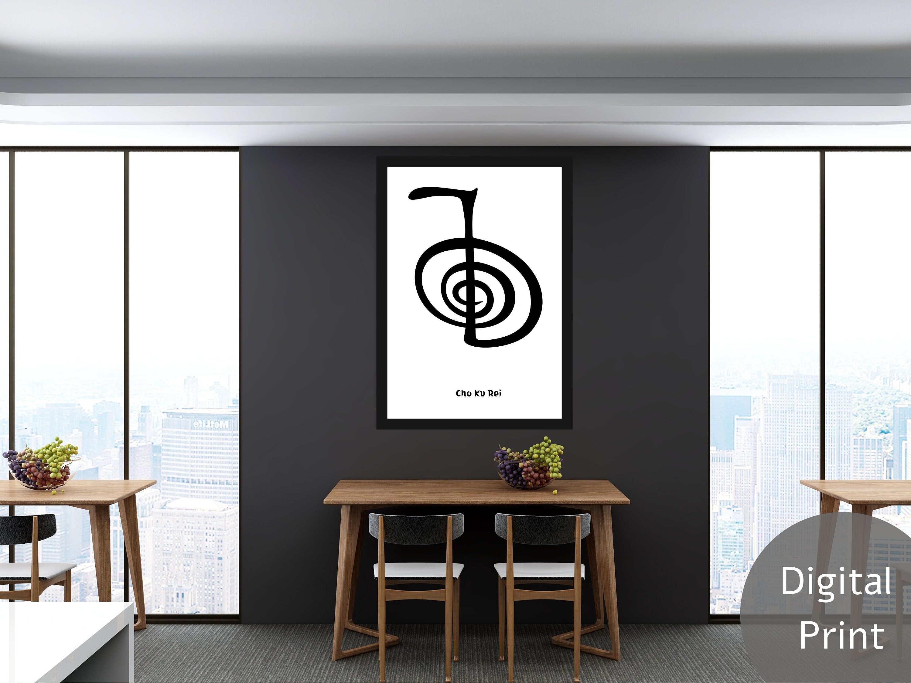 Printable Usui Reiki Cho Ku Rei Power Symbol, Black and White Reiki ...