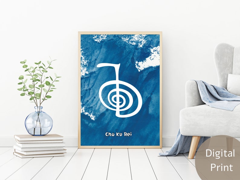 Printable Usui Reiki Power Symbol and Mantra Cho Ku Rei, Digital Wall ...