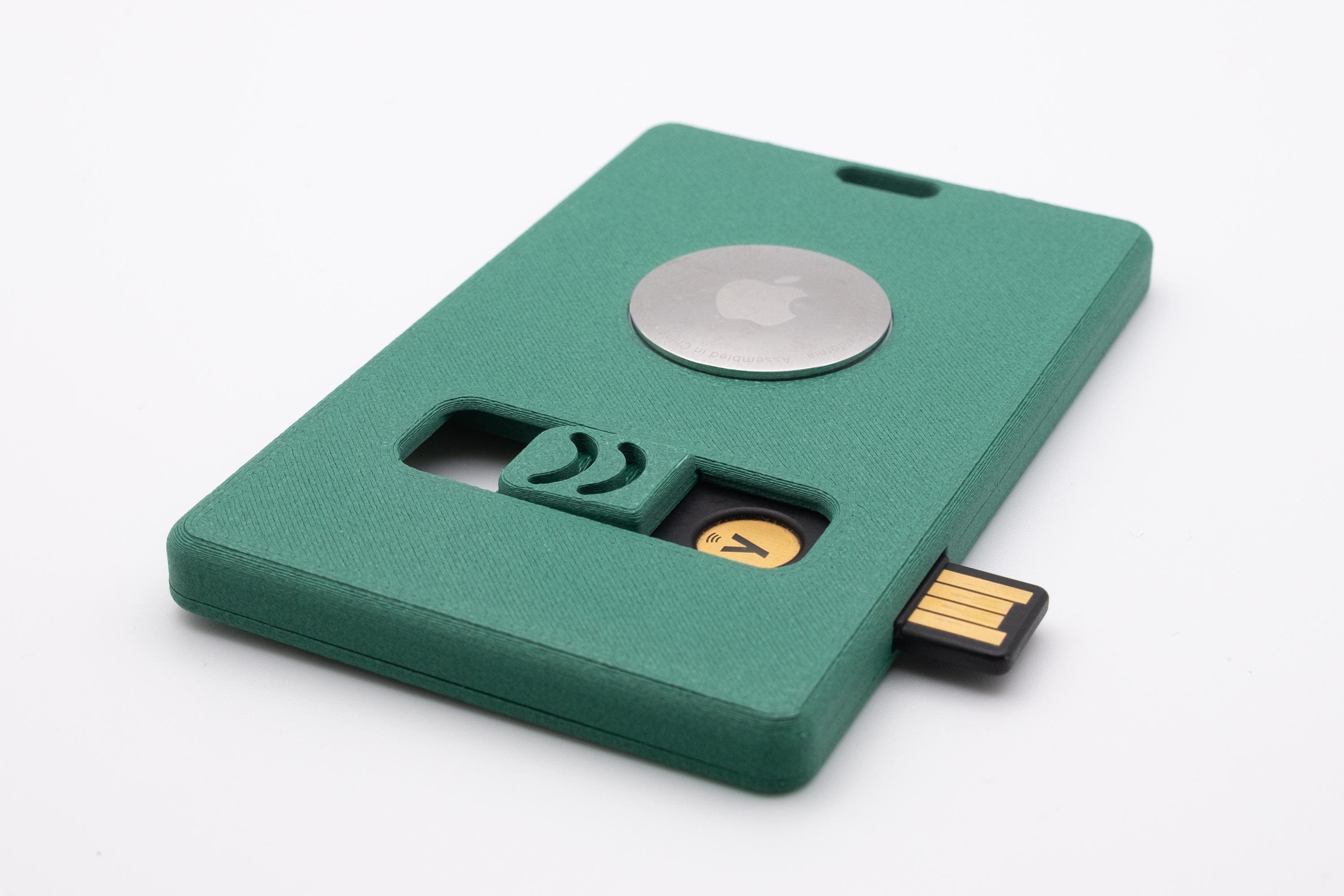 Premium ID Card Holder With AirTag Pocket, Secret Compartment & Yubikey ...