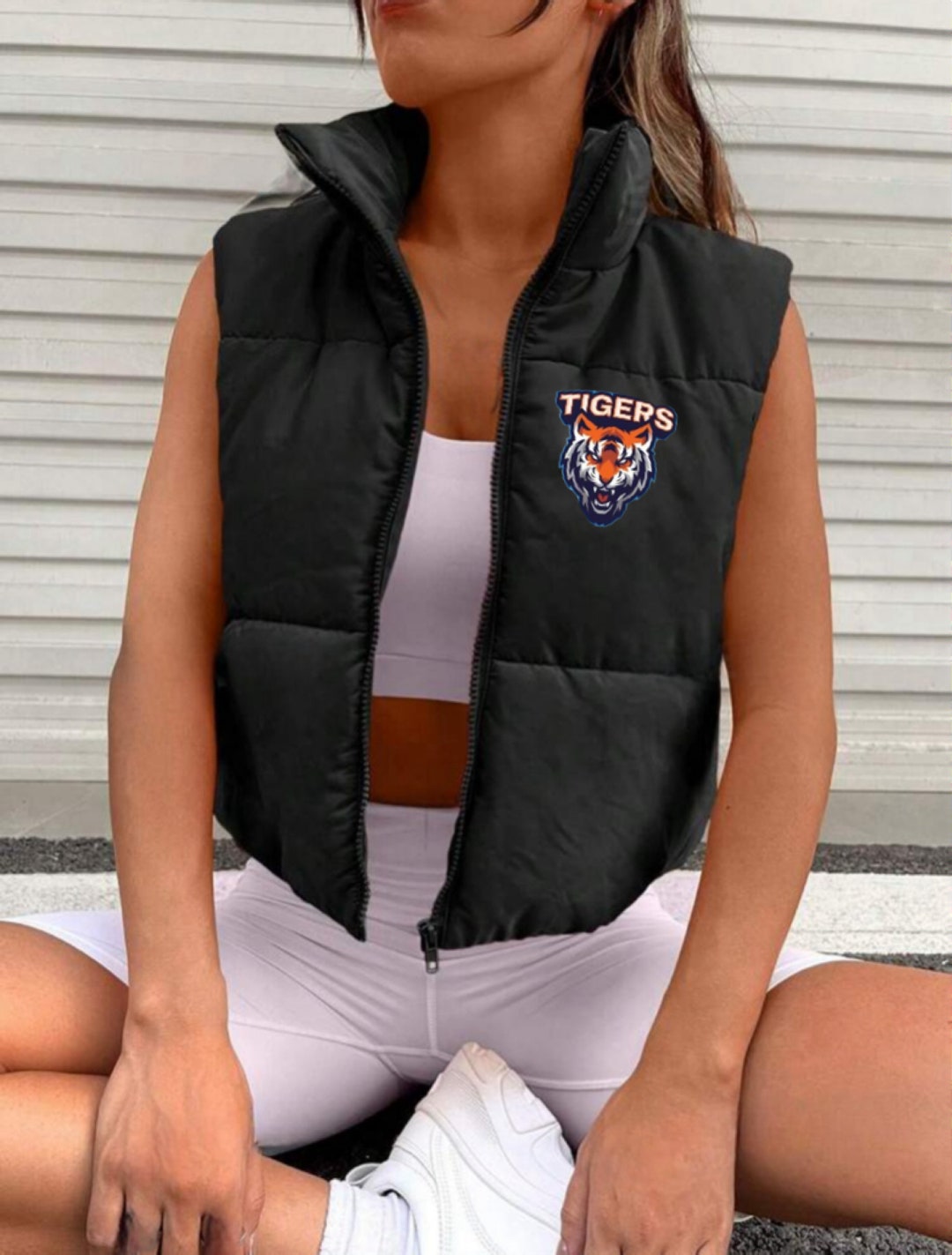 Custom College, Team, or Your Logo Personalized Cropped Vest Game Day ...