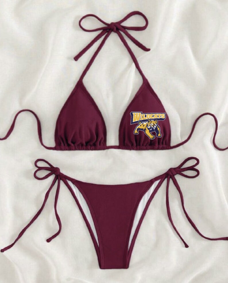 Custom College Apparel, Team or Your Company Logo Bikini Set, Game Day ...