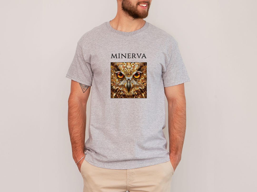 Minerva Roman Goddess Tshirt, Men Ancient History T Shirt, Owl Graphic ...