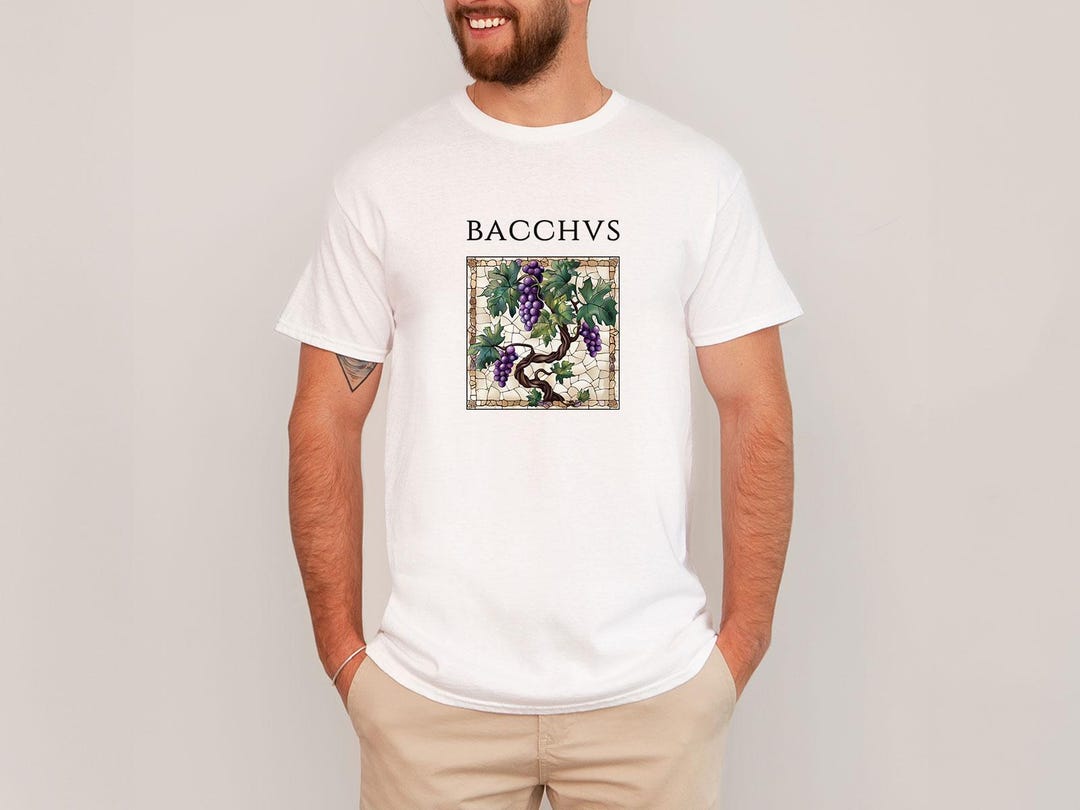 Bacchus Roman God Tshirt, Men Women Ancient History T Shirt, Grapes ...